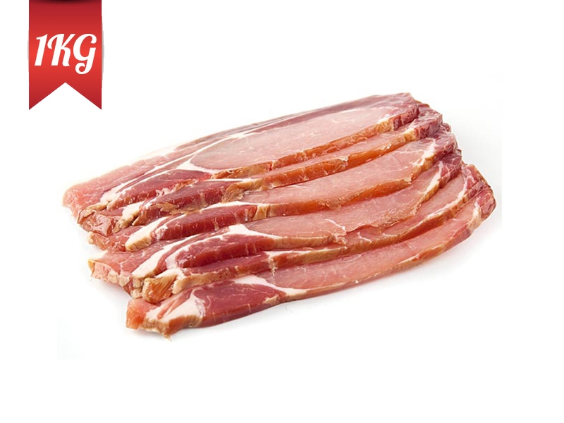 1kg Pack of Un-Smoked Back Bacon - 1KG - Paleo Nutrition Wales